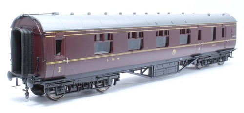 MTH 'O' GAUGE 22-60062A LMS MAROON 1ST CLASS COMPOSITE #5057 COACH ...