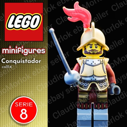 ⭐ LEGO Conquistador Mini-Figurine col114 Série 8 8833 Original col08-2 ...