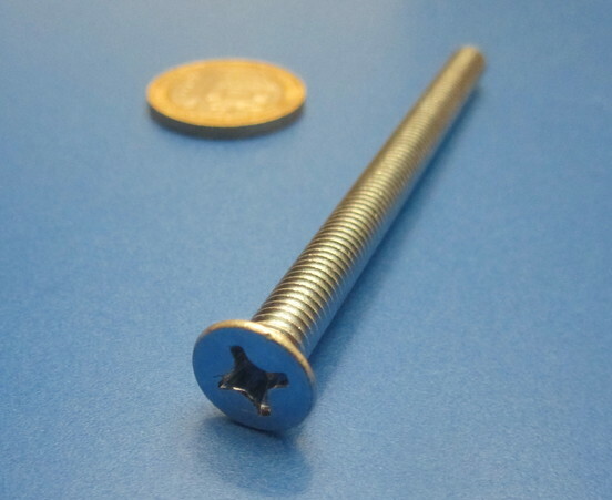 Zinc Plated Steel Flat Head Phillips Machine Screw M6 x 1.0 x 80 mm, 20 ...