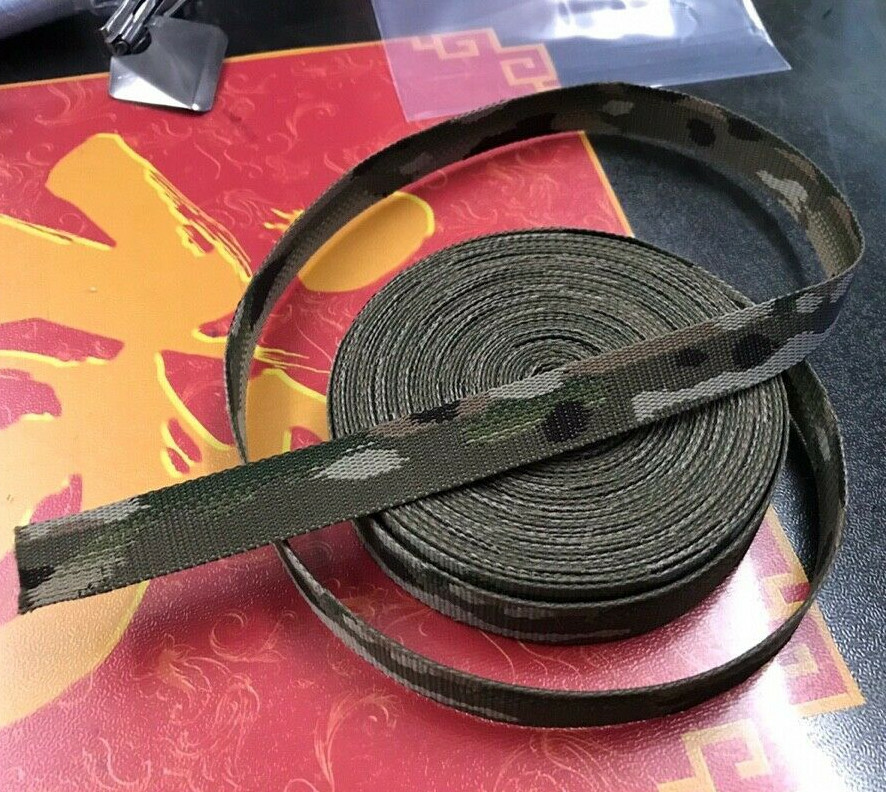 1M length Camouflage MC Double Sided Jacquard Ribbon DIY Molle Webbing ...