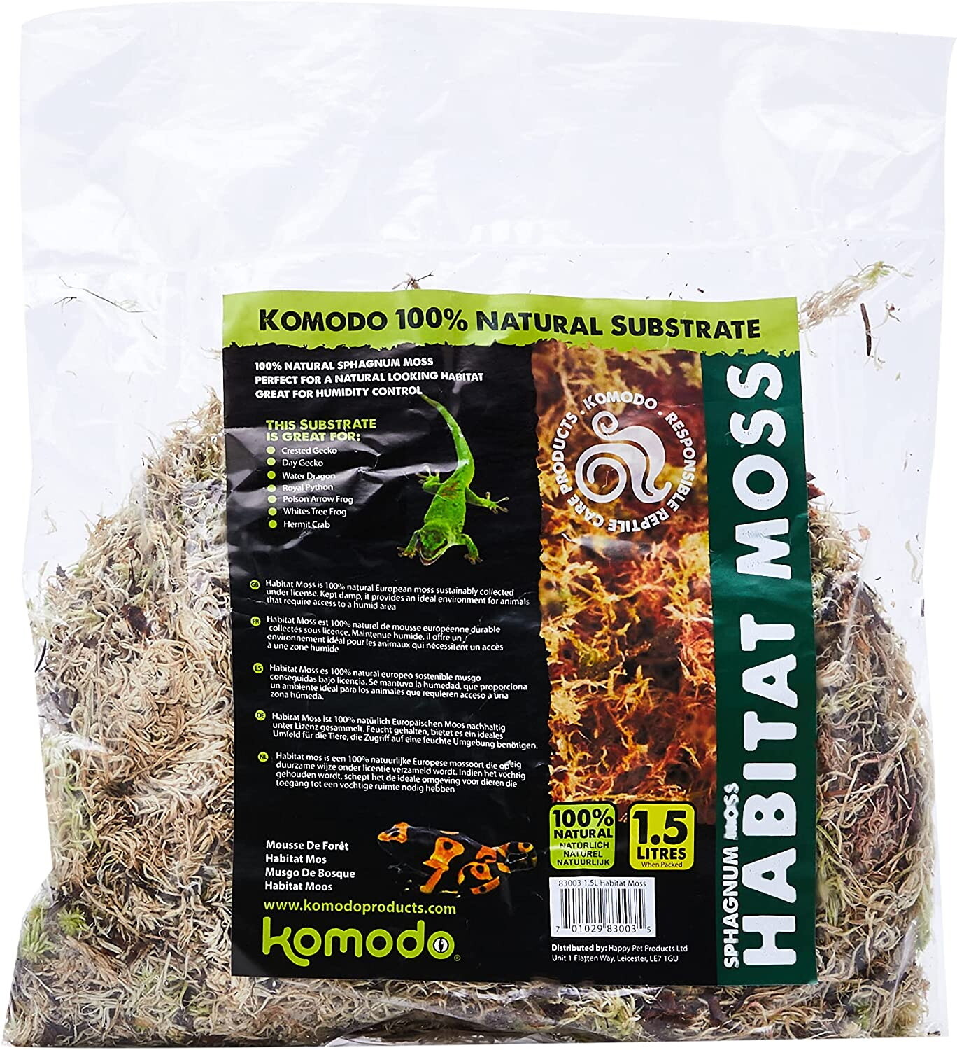 KOMODO HABITAT SPHAGNUM MOSS REPTILE SNAKE TORTOISE SUBSTRATE FLOORING ...