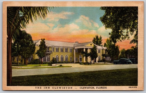 Classic Cars at The Inn Clewiston in Florida Vintage Postcard 2058 | eBay