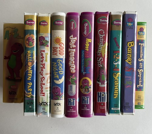 BARNEY VHS Lot Of 10 Barney Songs/Christmas Star/Seasons/lets Play ...