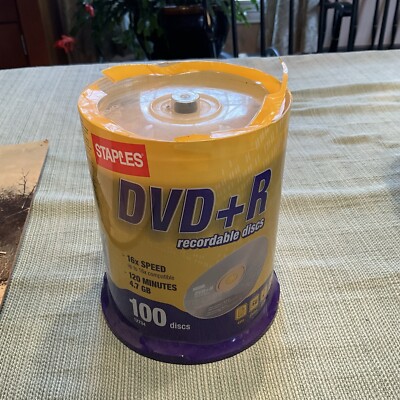 Staples DVD-R Recordable Discs, 120 minute - 100 Discs | eBay