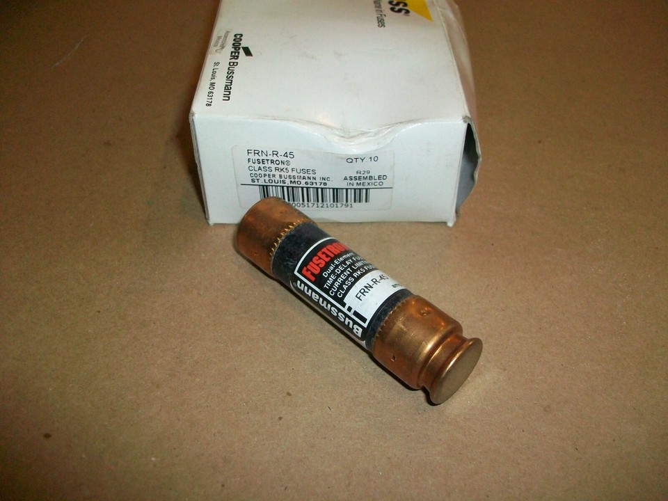 6pc Bussmann Fusetron FRN-R-45 FUSE 45AMP NEW | eBay