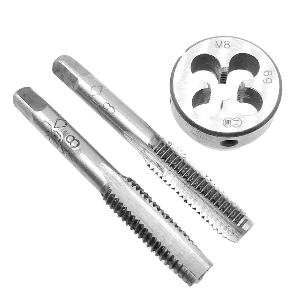M8 x 1.25mm Taper & Plug Tap & M8 x 1.25mm Die Metric Thread Right Hand ...