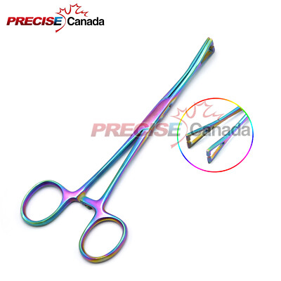 1 PC PENNINGTON FORCEPS 6-INCH SLOTTED MULTI COLOR BODY PIERCING ...