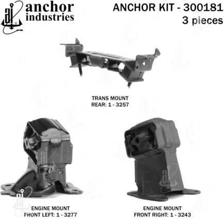 Anchor Motor Mounts 300181 Engine Mnt Kit | eBay