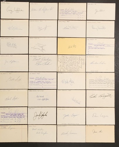 LARGE COLLECTION of 32 Autographed Signed Vintage Baseball 3x5 Index ...