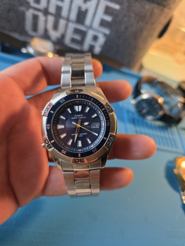 CASIO WAVE CEPTOR #4756 WVQ-142A Atomic Radio-Controlled Men's Watch ...