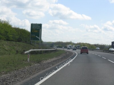 Photo 6x4 A14 eastbound at junction 12 Thrapston c2010 | eBay UK