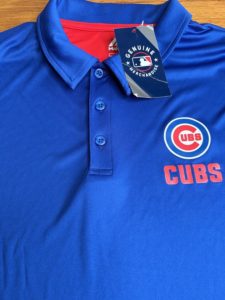 NWT Chicago Cubs Polo Golf Shirt Men's Size Large MLB Genuine ...