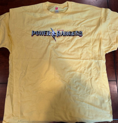 Power Rangers Mens T Shirt Yellow Movie Merch XL SIZE | eBay