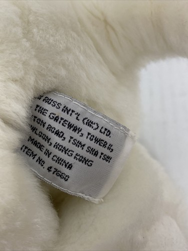 Russ International Cat Plush Stuffed White and Brown Kitty 13” Blue ...