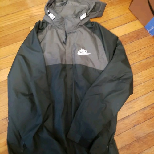 Men's NIKE Lightweight Windbreaker Jacket Size XL GREEN/GRAY -great ...