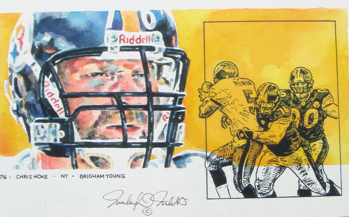 Chris Hoke Pittsburgh Steelers 11 X 17 Print by Michael Mellett | eBay