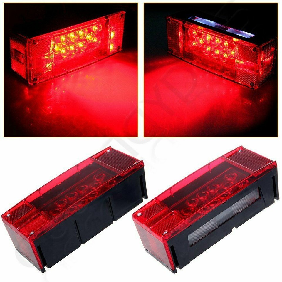 Rectangle Submersible Trailer LED Light Kit,Stop Turn Tail and License ...