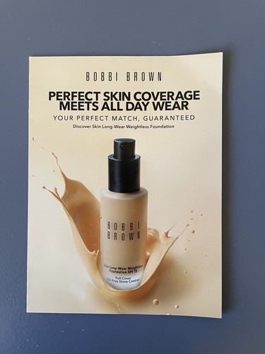 Bobbi Brown Skin Long-Wear Weightless Foundation -SAMPLE CARD-e82 | eBay