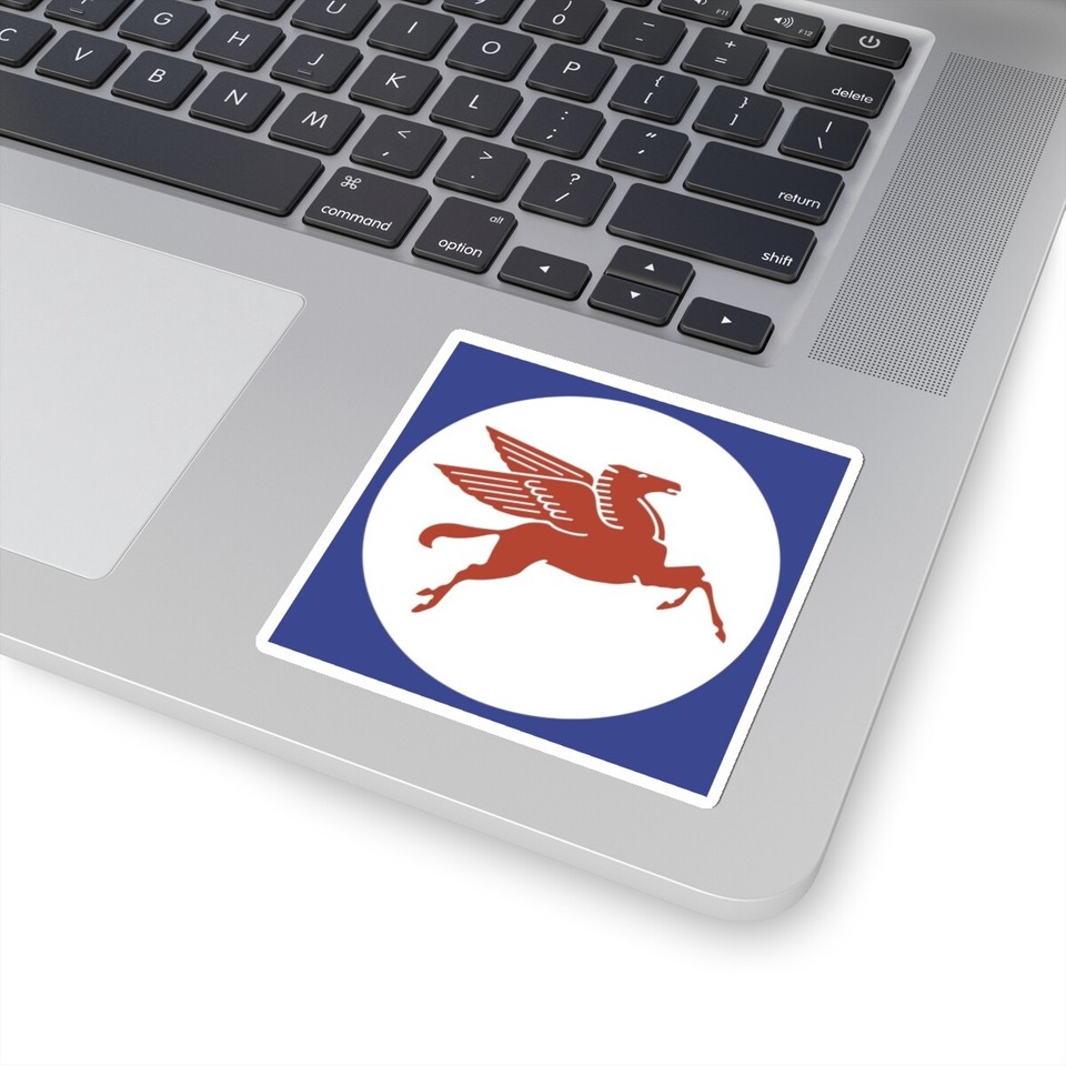 Mobil Gasoline Red Pegasus classic logo retro sign Kiss-Cut Sticker ...
