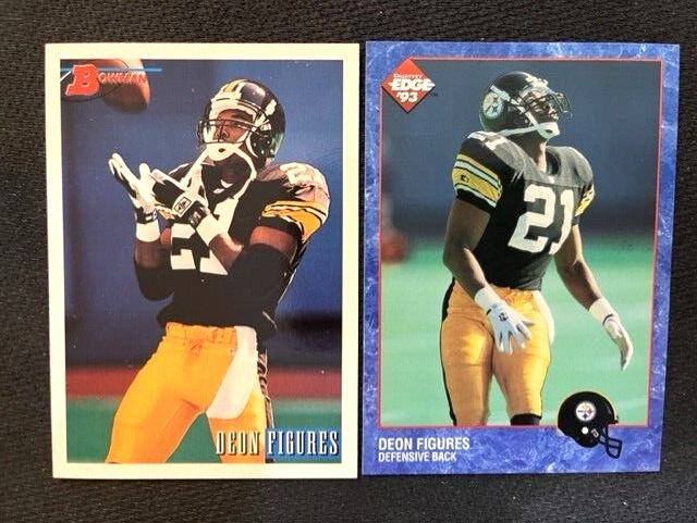 NFL - Deon Figures 1993 Bowman RC & 1993 Collector's Edge RC - Steelers ...