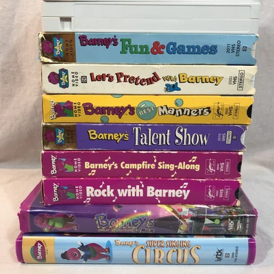 Barney VHS Lot Of 12 Vintage Barney & | Grelly USA
