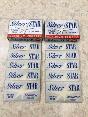 Vintage Silver Star Double Edge Razor Blades 5 Pack (lot of 2) | eBay