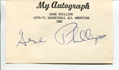 SMU All American NBA basketball GENE PHILLIPS signed AUTOGRAPH 2380 | eBay