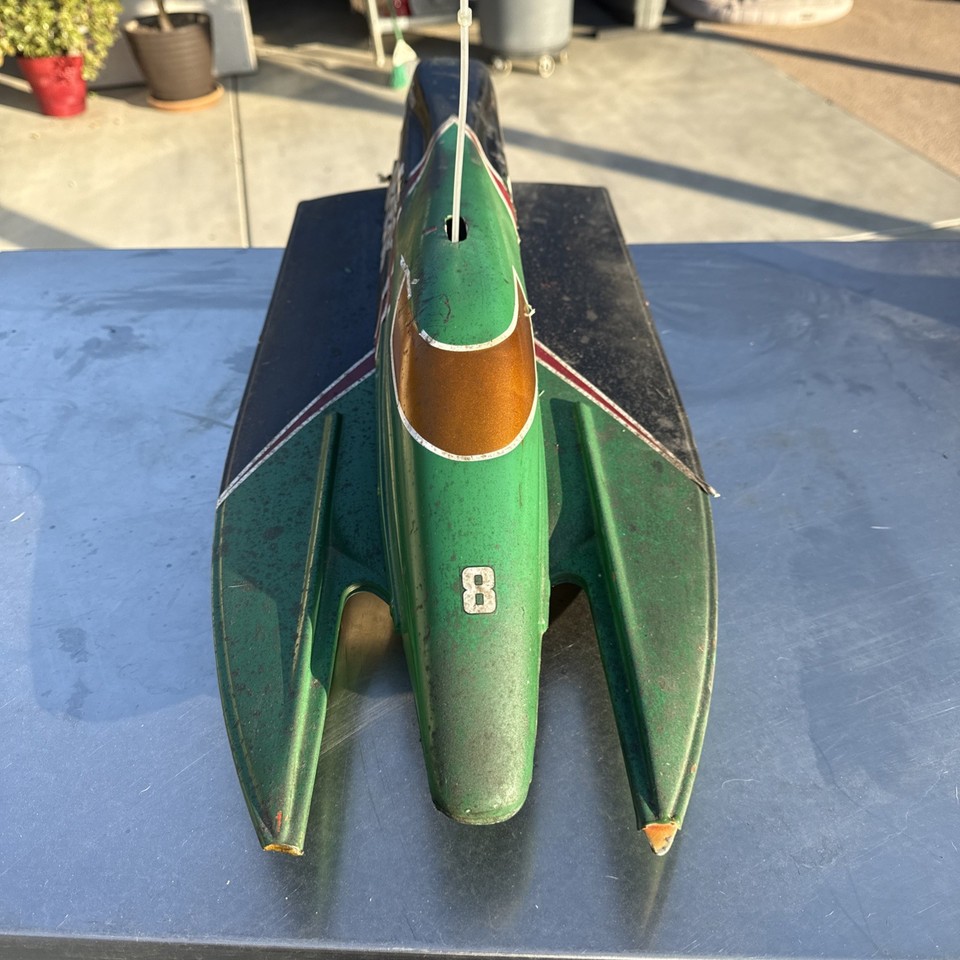 Vintage Nitro RC tunnel Hull Boat set up for Outboard | eBay