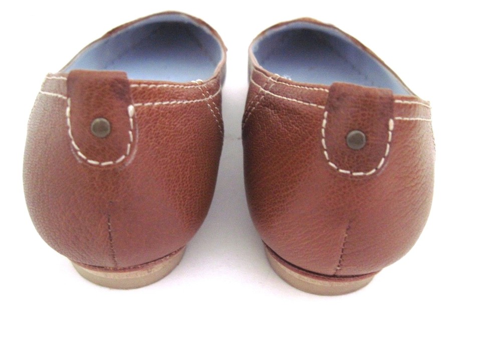 RAFE New York Brown Leather Cut Out Flat Loafer Size 37 1/2 Italy | eBay