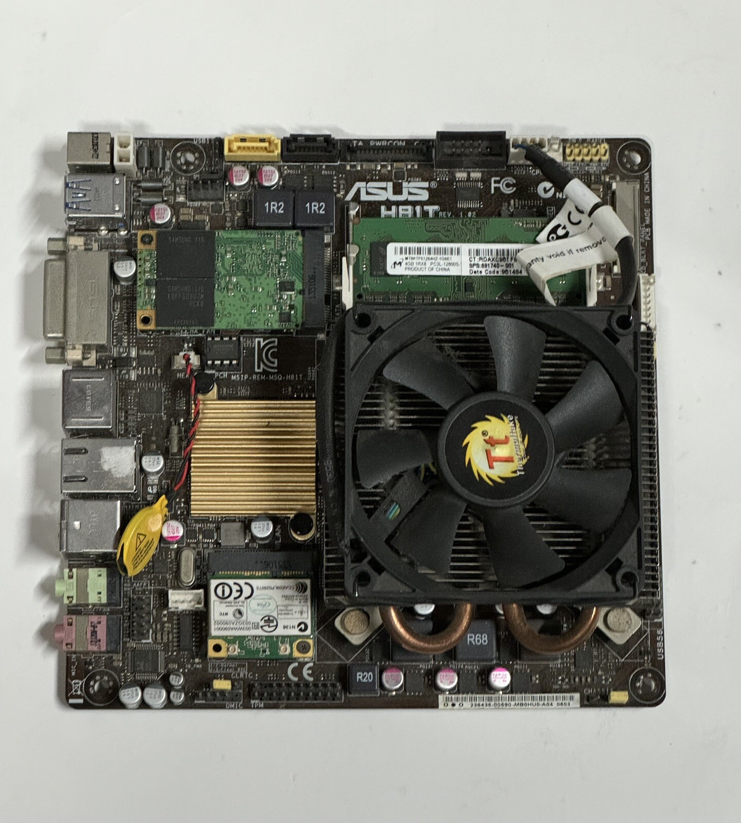 ASUS H81T Thin ITX Motherboard CPU LGA 1150 Intel i3-4370 4GB DDR3 128 ...