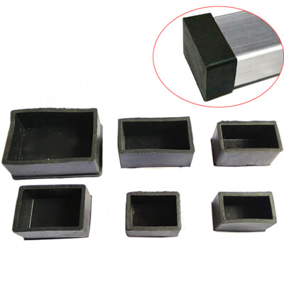 Rubber Rectangle End Cap Chair Table Feet Pipe Tubing End Blanking ...