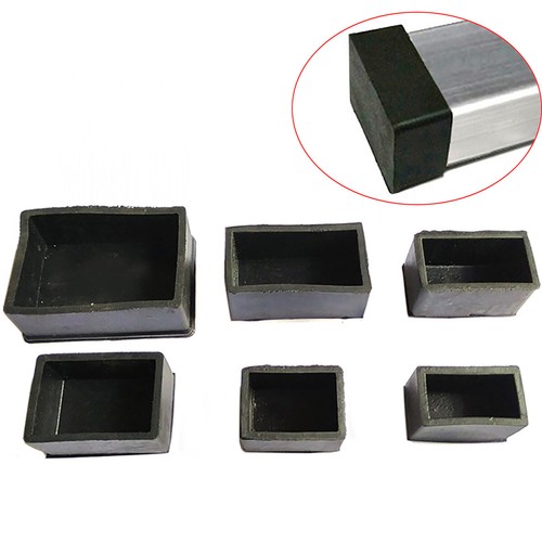 Rubber Rectangle End Cap Chair Table Feet Pipe Tubing End Blanking ...
