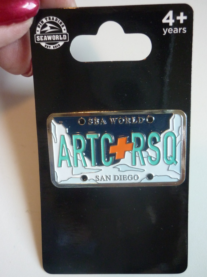 SEA WORLD NEW PIN SAN DIEGO ROLLER COASTER ARCTIC RESCUE LICENSE PLATE ...