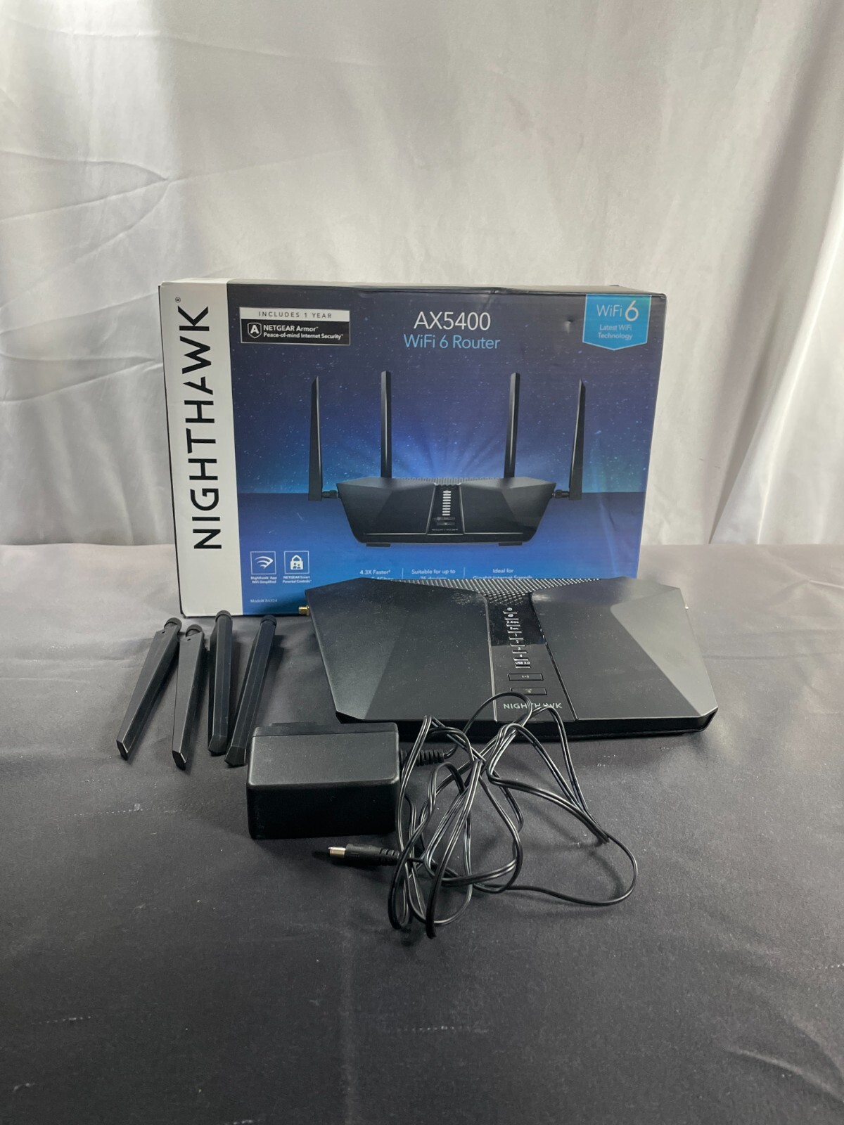 Netgear Nighthawk AX6 RAX54 Black Dual-Band 6 Stream AX5400 WiFi 6 ...