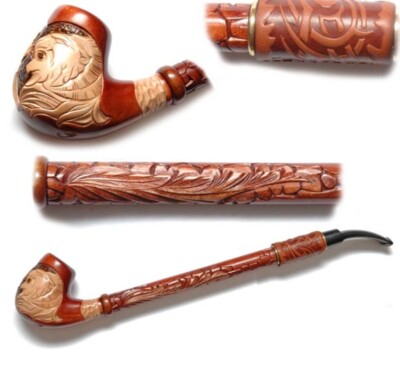 Hookah Handmade Wooden Pipe Difficult Carving Smoking Pipes * White ...