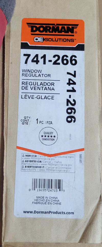 Power Window Motor and Regulator Assembly Rear Left Dorman 741-266 ^ | eBay