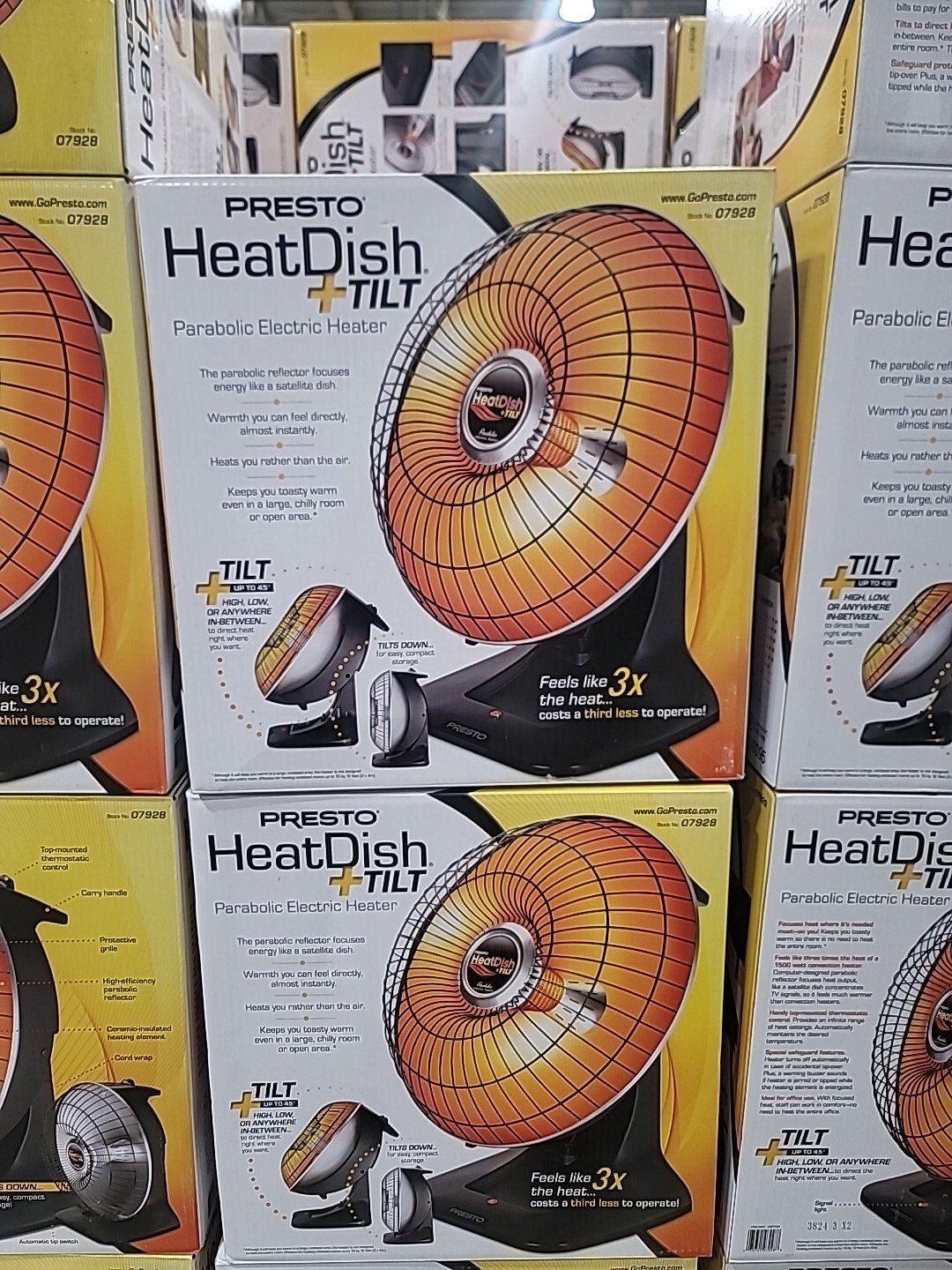 Presto HeatDish Plus Tilt High-Efficiency Parabolic Electric Heater | eBay