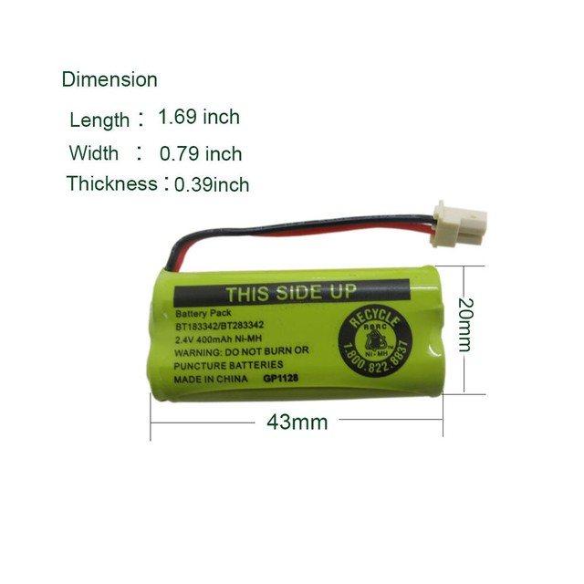 Geilienergy Home Phone Battery for AT&T VTech BT164392 BT264392 for ...