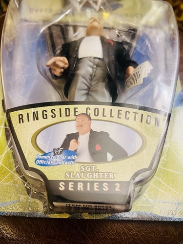 1998 WWF Jakks Sgt Slaughter Commissioner Wrestling Figure WWE NWA AWA ...