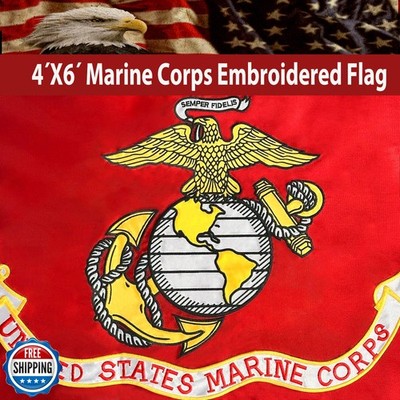 KEYCA US Marine Corps USMC Flags 4x6 Outdoor Heavy Duty Double Si | eBay