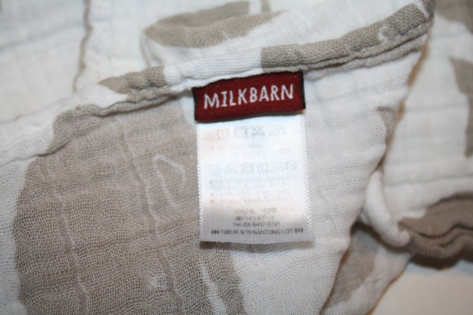 Milkbarn 21x 22" Gray Whale Cotton Muslin Baby Burp Cloth Security ...