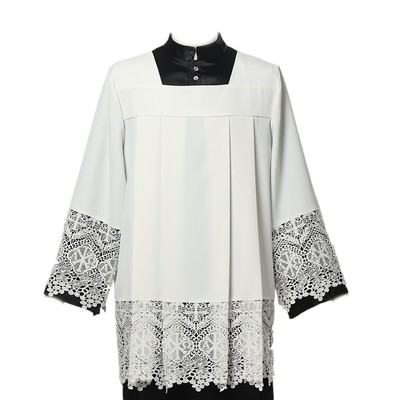 Catholic Clergy Surplice with Lace Band Mass Liturgical Priest ...
