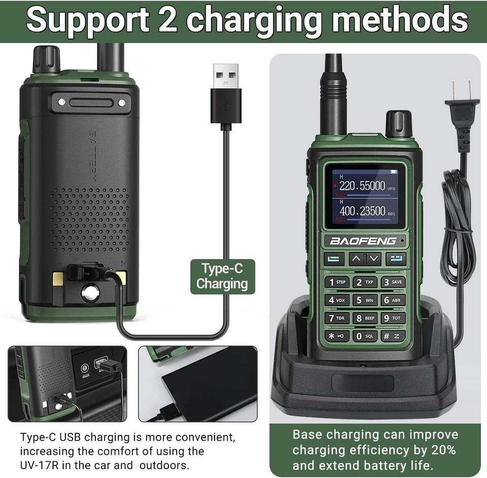 Digital Handheld Radio Scanner Fire Police VHF FM EMS Ham 2 Way ...