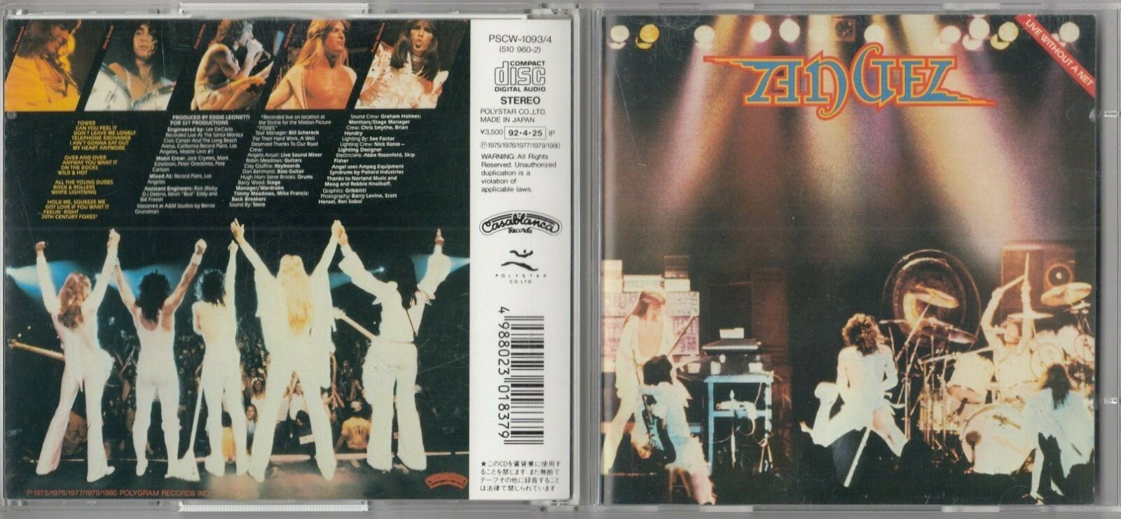 Angel - Live Without A Net 2CD 1992 JAPAN PSCW-1093/4 | eBay