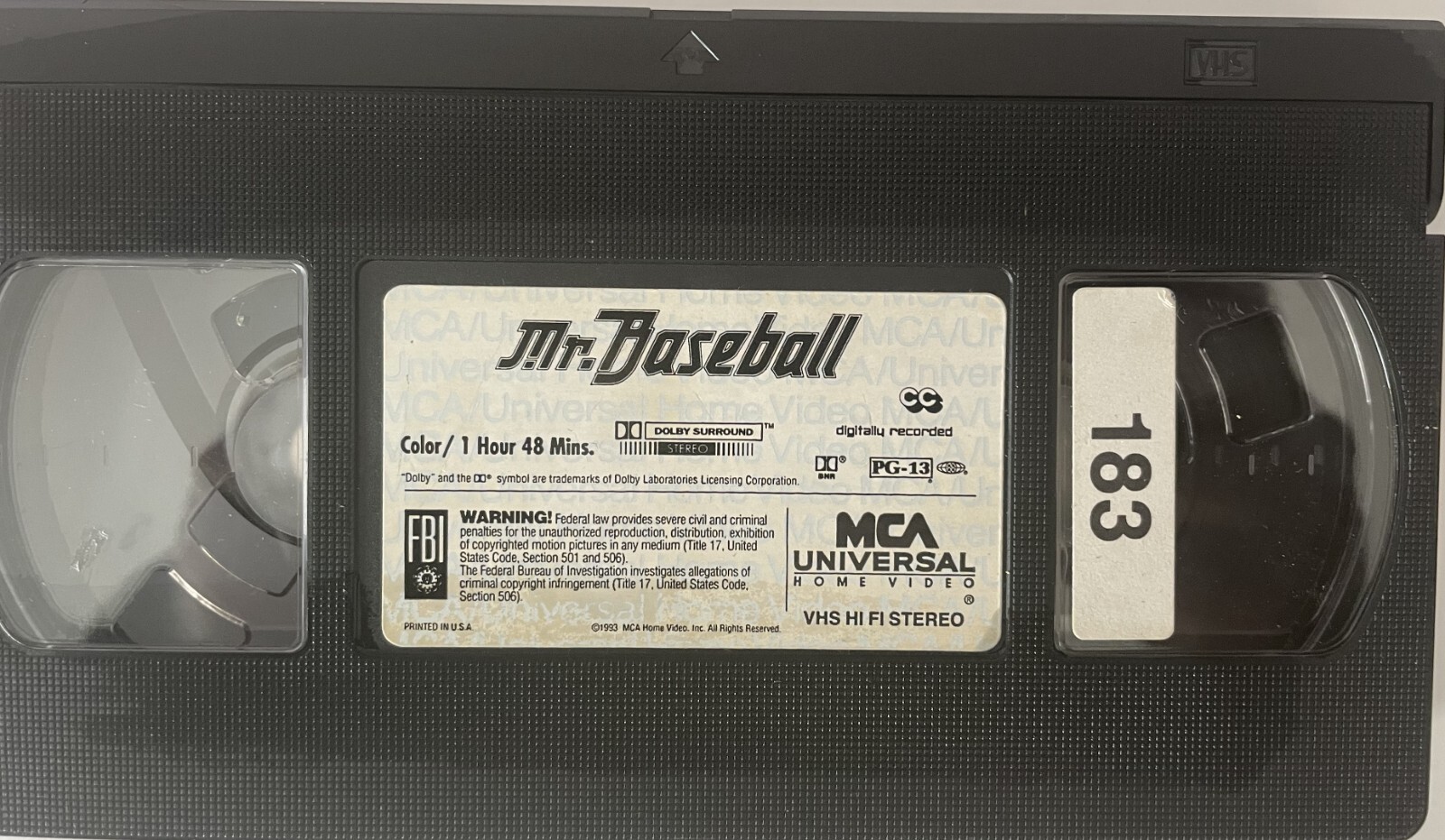 Mr. Baseball (VHS Tape), MCA Universal Home Video, 1993. | eBay