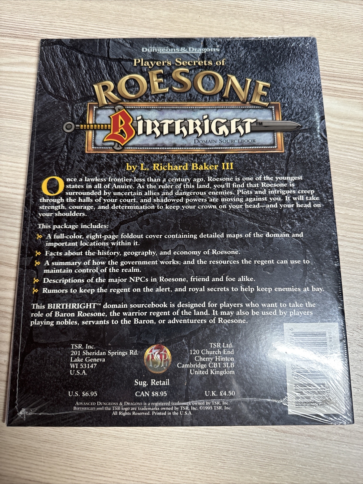 Advanced Dungeons Of Dragons PLAYER'S SECRETS OF ROESONE 1995 ...