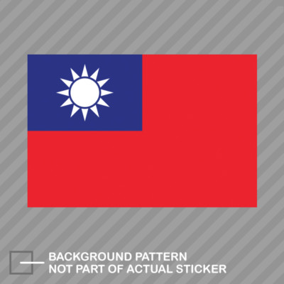 Taiwanese Flag Sticker Decal Vinyl Taiwan TWN TW | eBay