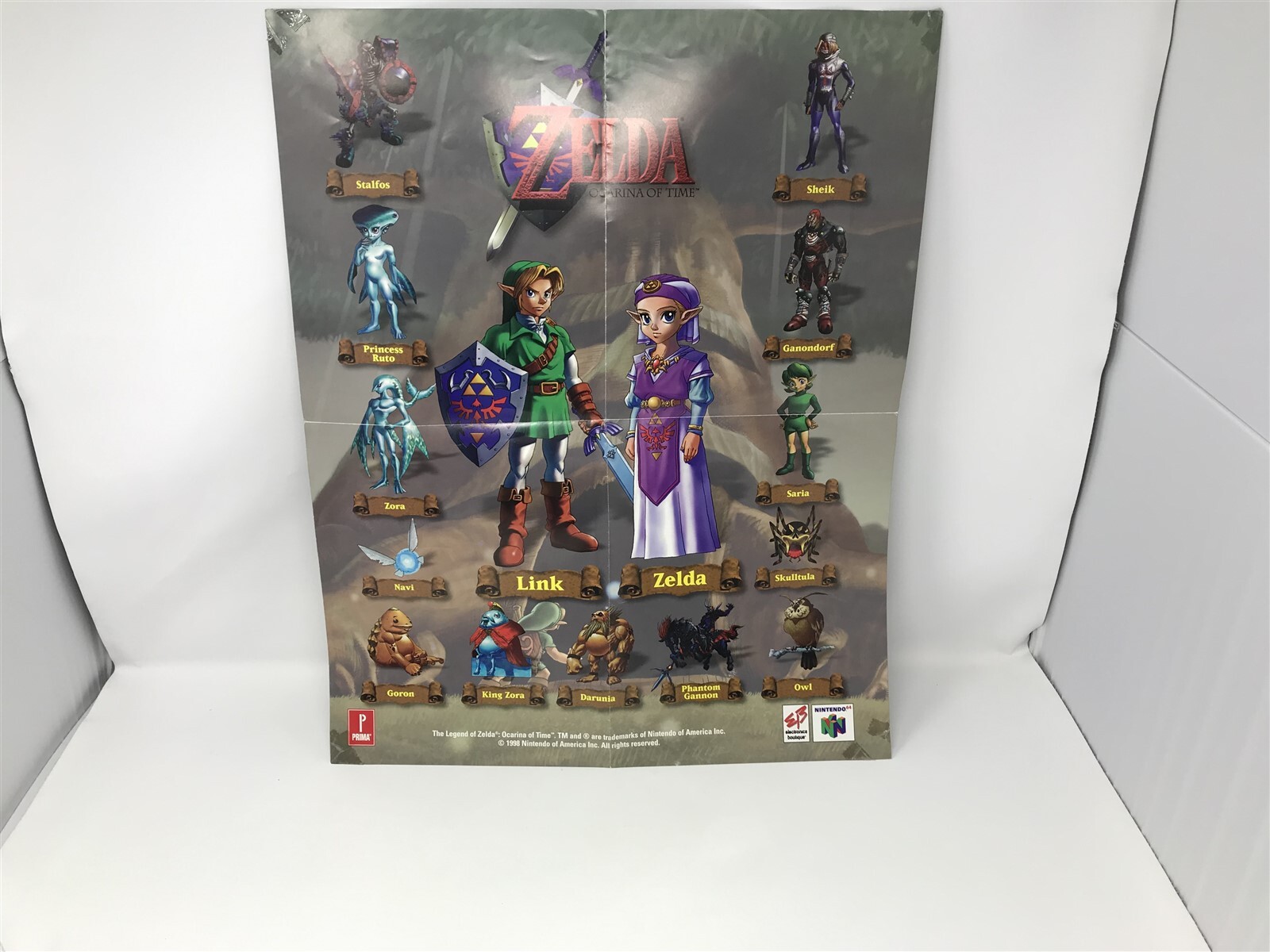 1998 Nintendo N64 Promo Legend of Zelda Ocarina of Time Poster EB Games ...