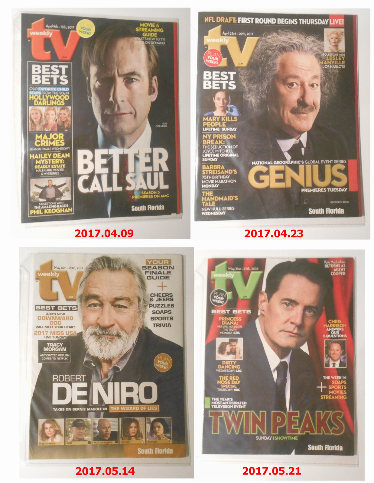 TV Weekly magazine issues from 2017. Rare and nice covers of current TV ...