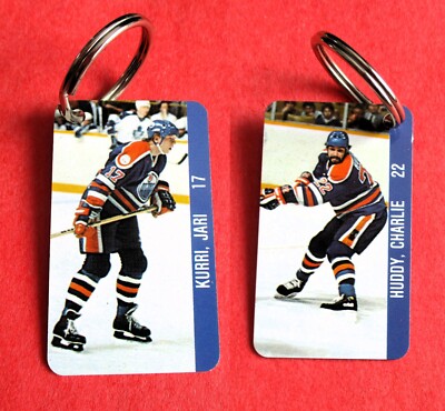 Jari Kurri/ Charlie Huddy Edmonton Oilers NHL Hockey Plastic New Key ...